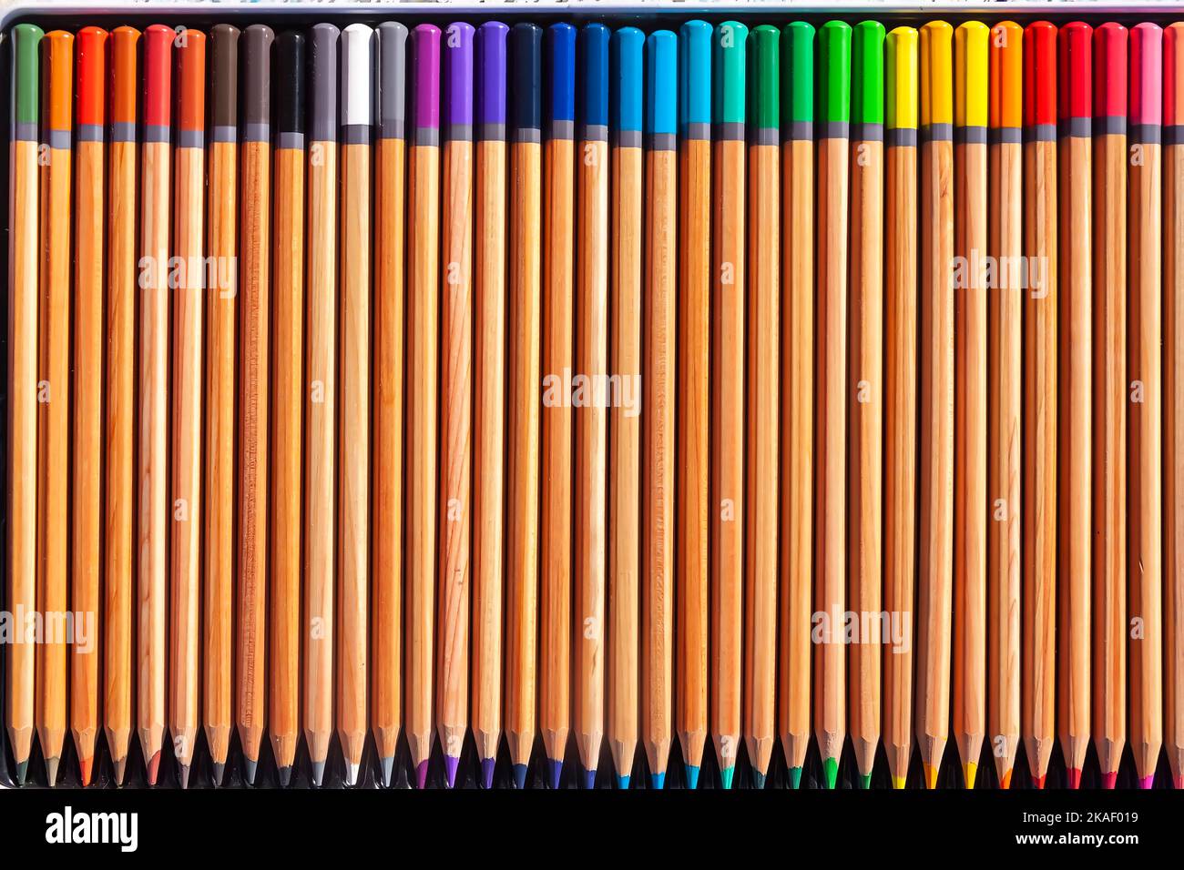 Colored pencils set. Drawing tools. Creation equipment Stock Photo - Alamy