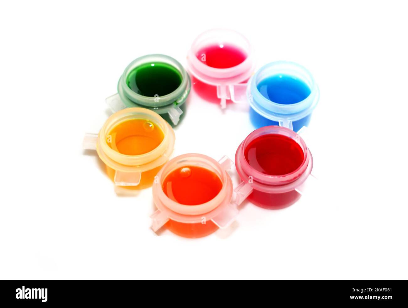 Set of watercolor paints in plastic container Stock Photo - Alamy