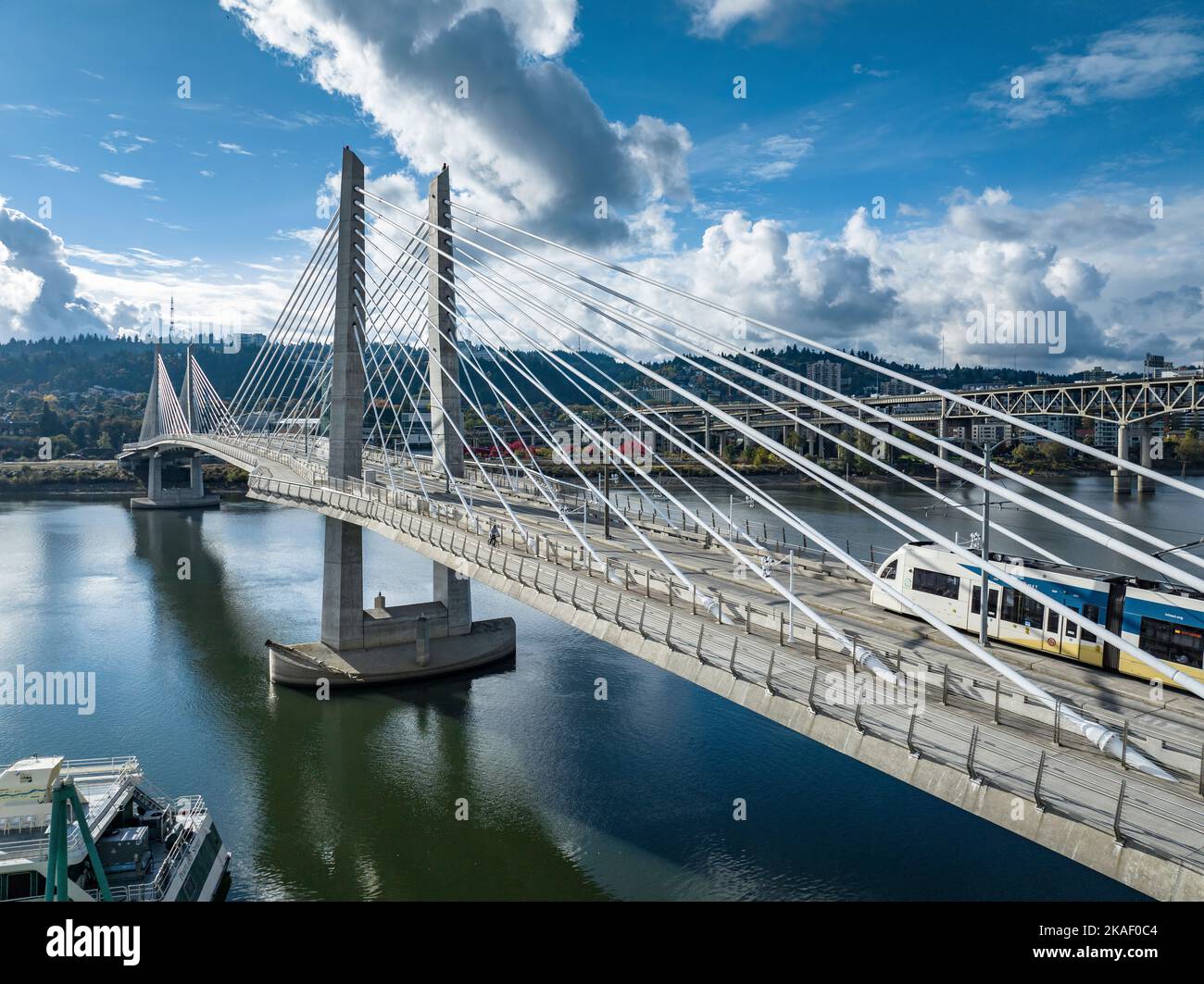 Tilikum Crossing, Bridge of the People is a cable-stayed bridge across ...