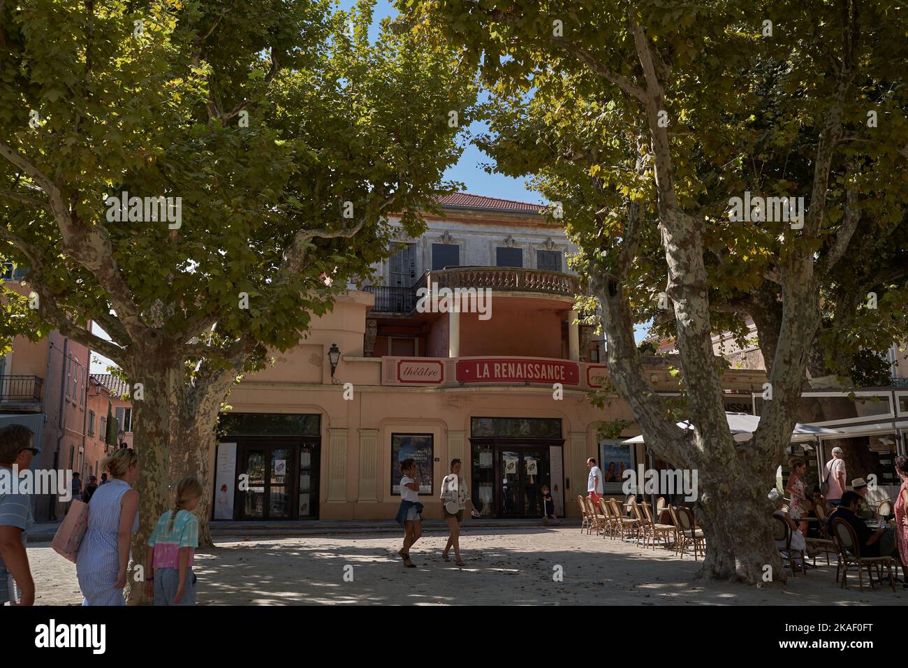 Saint-Tropez, France - August 8, 2022 - The scenic Place des Lices ...