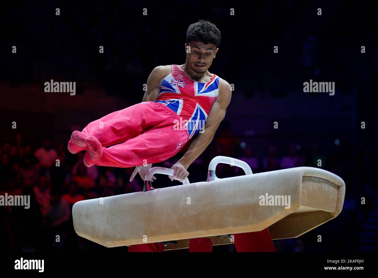 Great Britain’s Jake Jarman in action during day five of the FIG ...