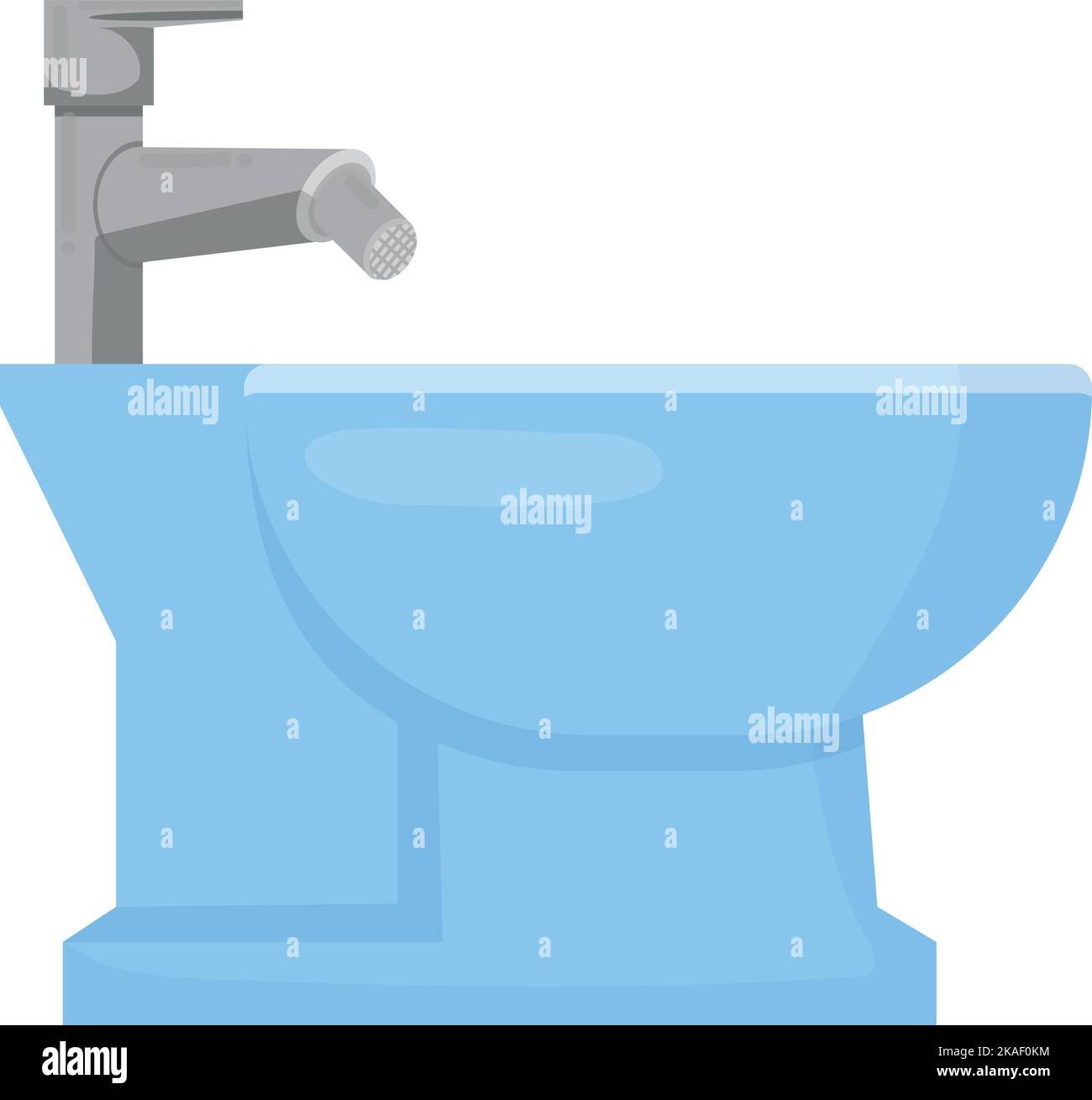 Bidet icon. Cartoon ceramic hygiene bowl. Bathroom furniture Stock ...