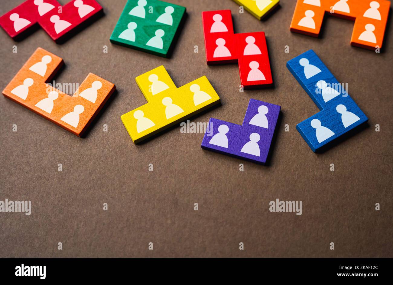 Segments of people of different professions and fields of work ...