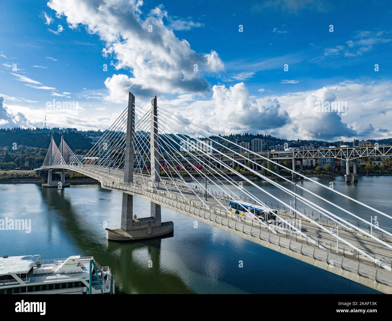 Tilikum Crossing, Bridge of the People is a cable-stayed bridge across ...