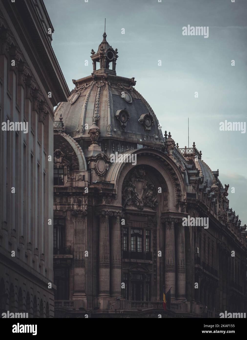 A vertical shot of the beautiful architecture of Bucharest. Romania ...