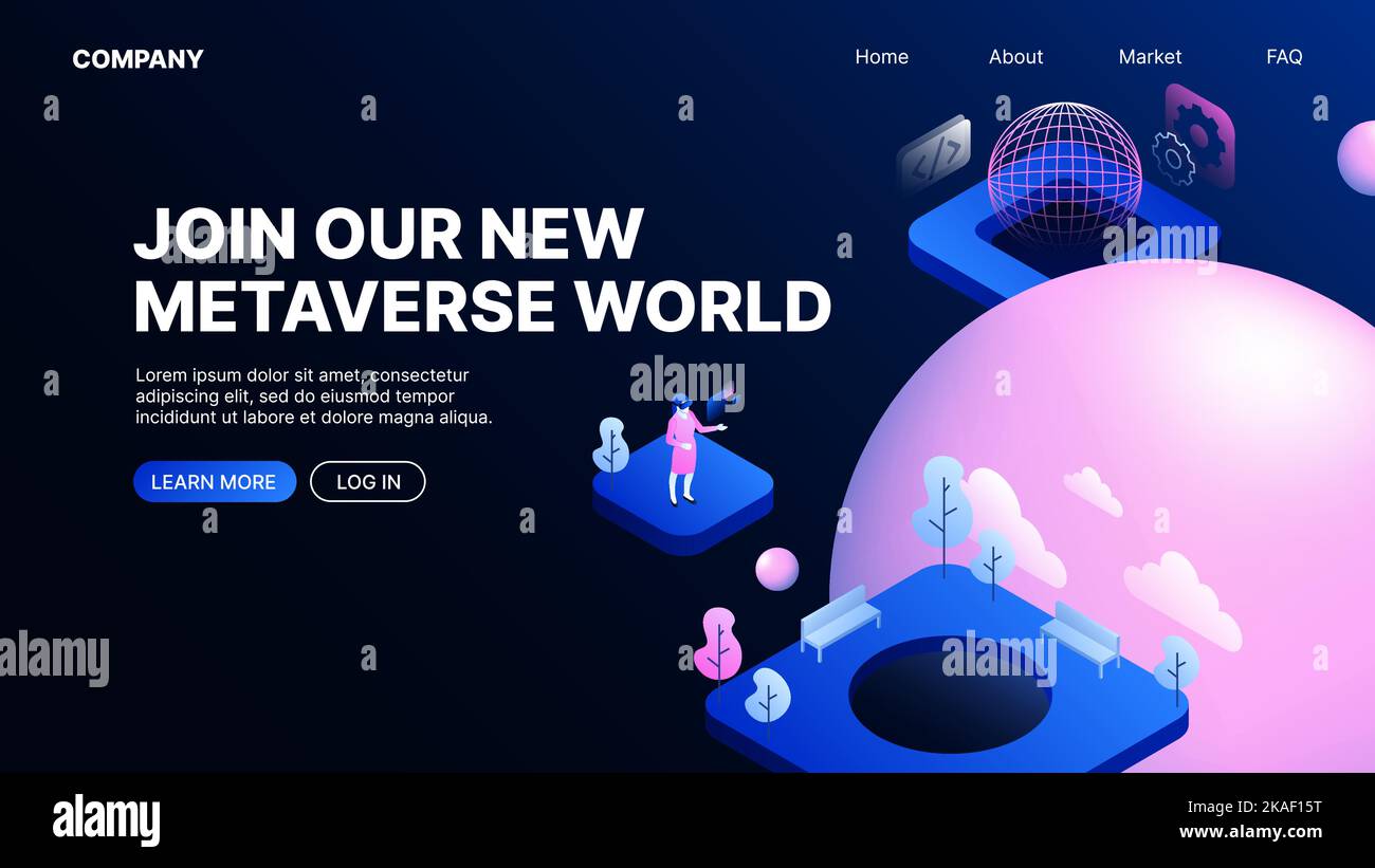 Join Our New Metaverse World. Metaworld. Web Landing Page Template ...