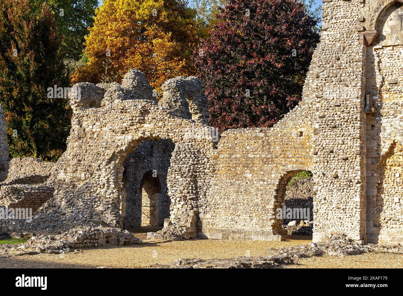Ruins, Wolvesey Castle, Winchester, Hampshire, England, Great Britain ...