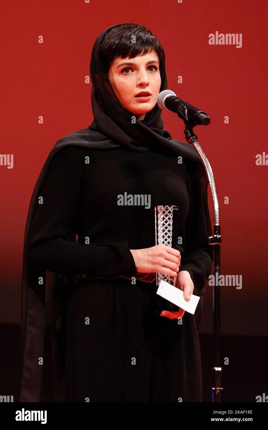 November 2, 2022, Tokyo, Japan: Mahsa Hejazi cast of the film World War ...