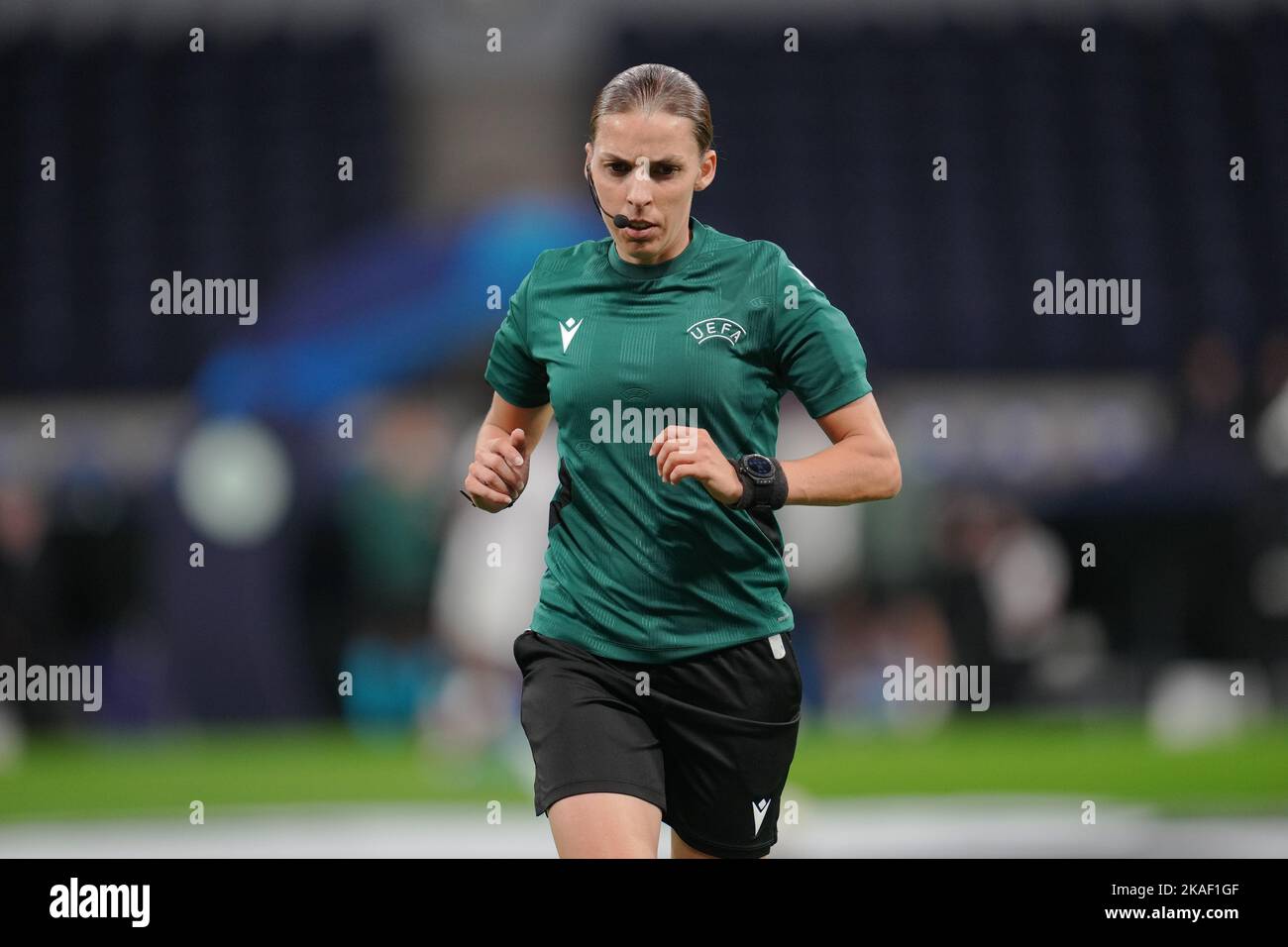 The referee of the match during the UEFA Champions League match between ...