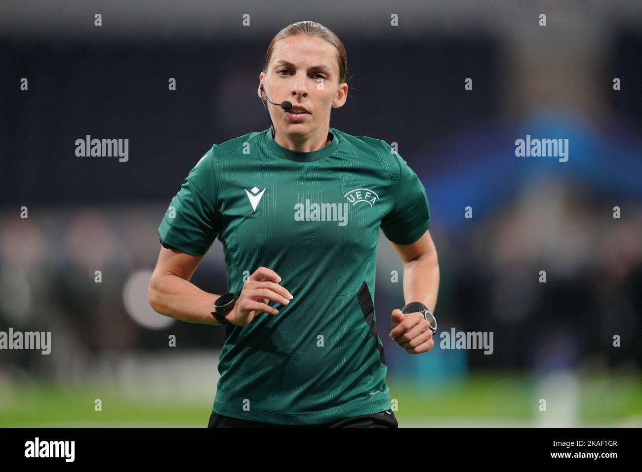 The referee of the match during the UEFA Champions League match between ...