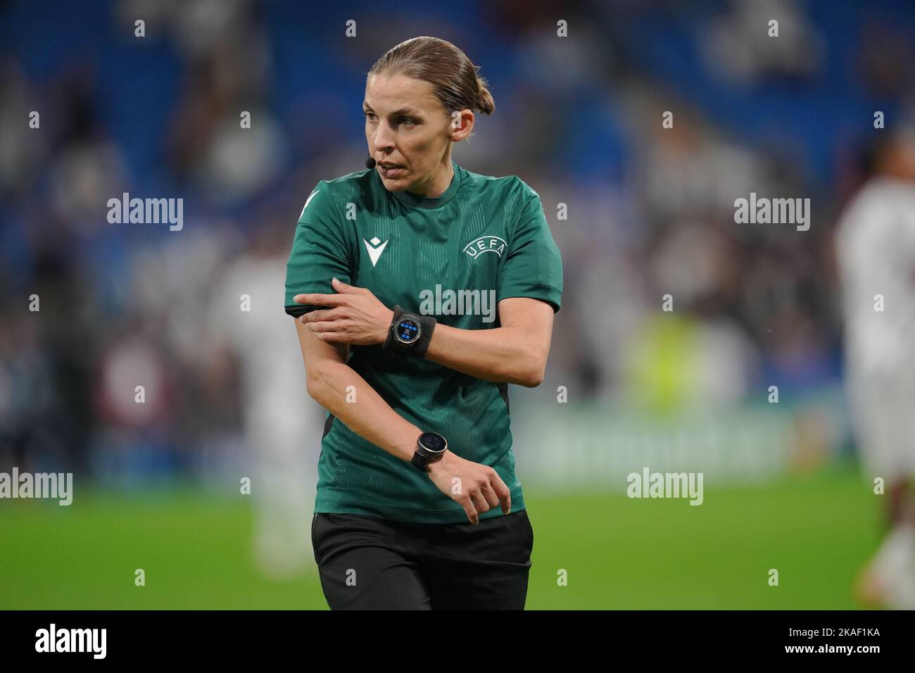 The referee of the match during the UEFA Champions League match between ...