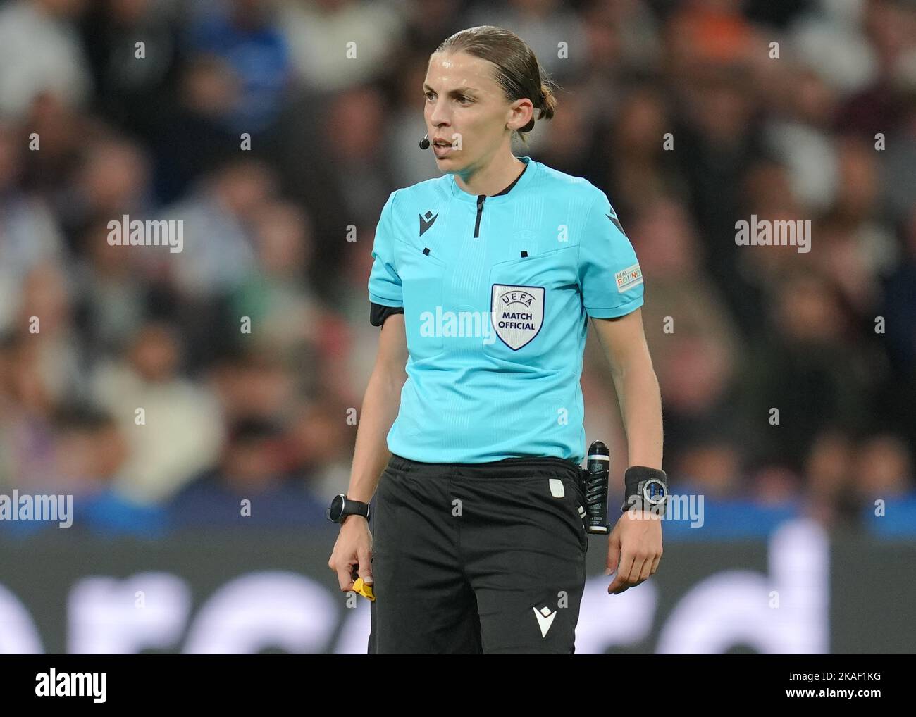 The referee of the match during the UEFA Champions League match between ...