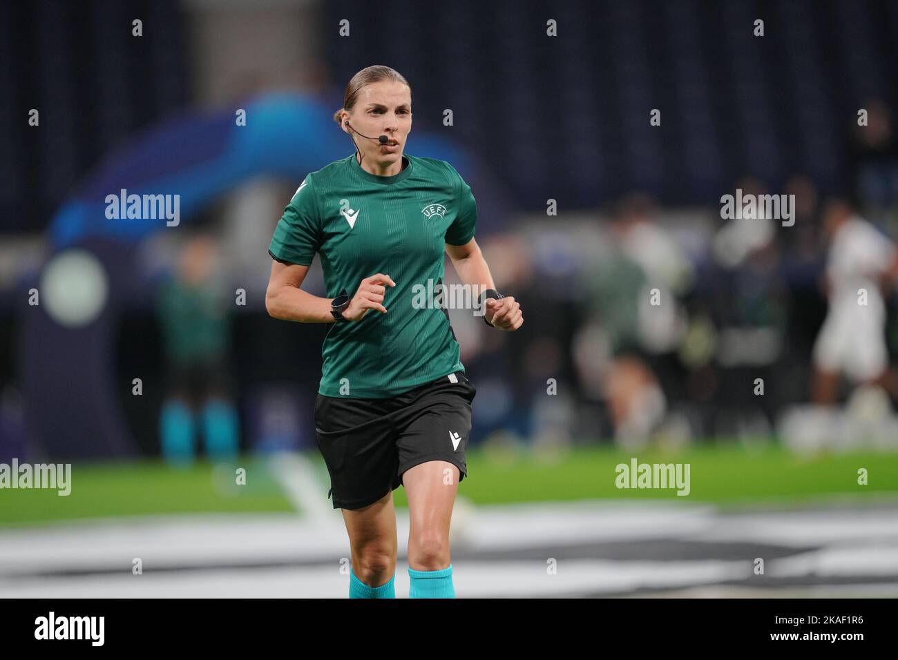 The referee of the match during the UEFA Champions League match between ...