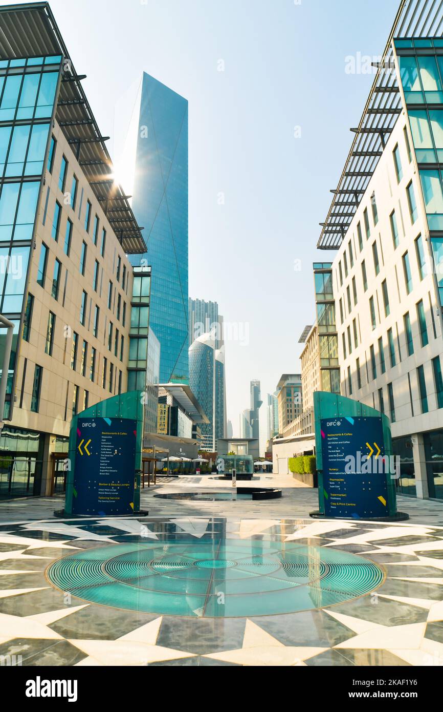 Dubai , UAE - 3rd october, 2022: Dubai Financial center district DIFC ...