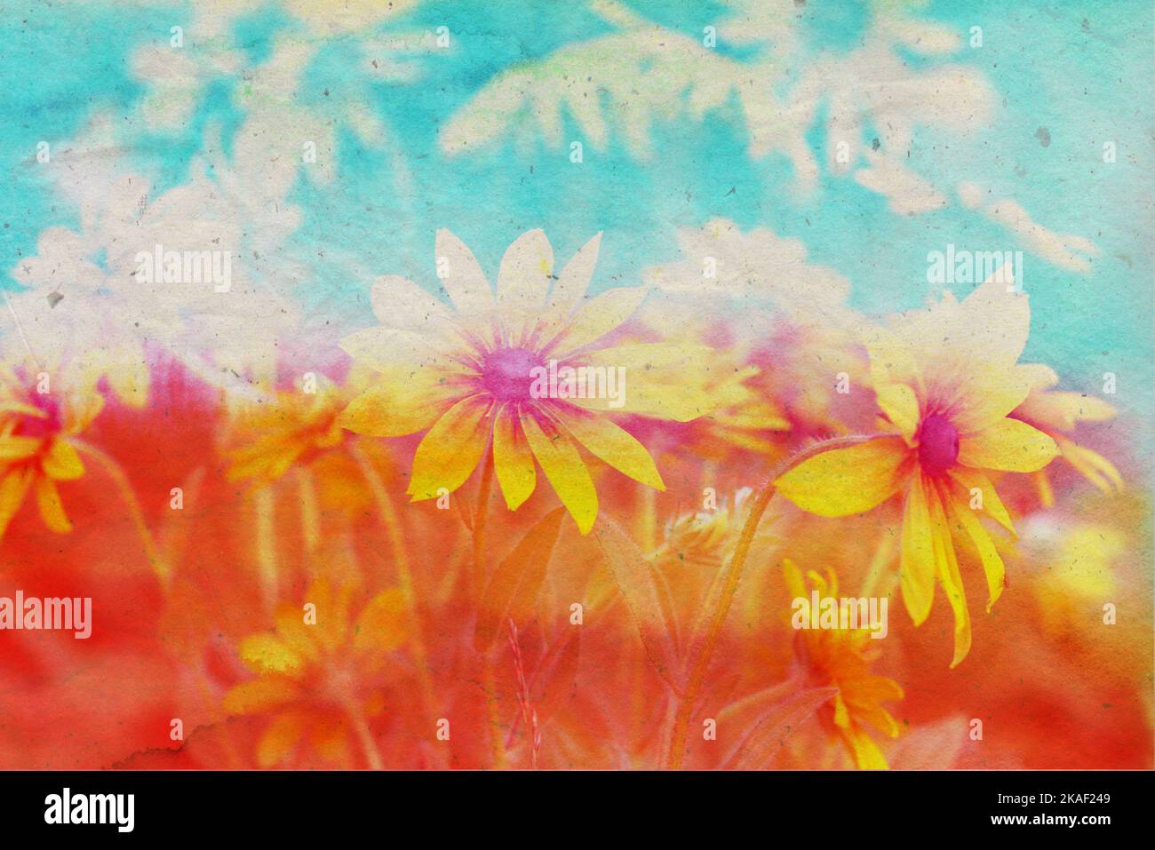 Creative artistic background. Hand painted illustration Stock Photo - Alamy