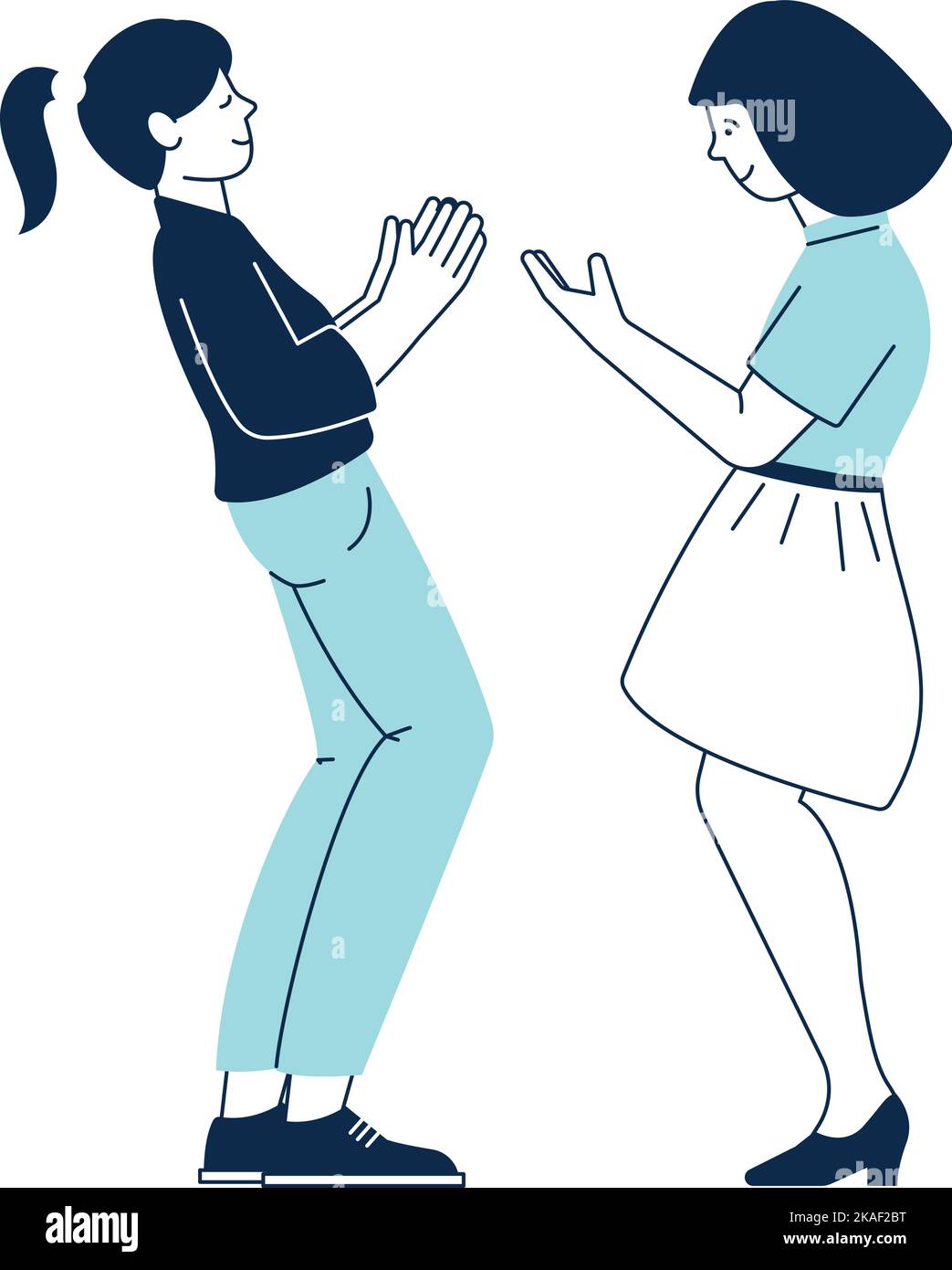 Women talking. Happy friends together. Laughing people Stock Vector ...