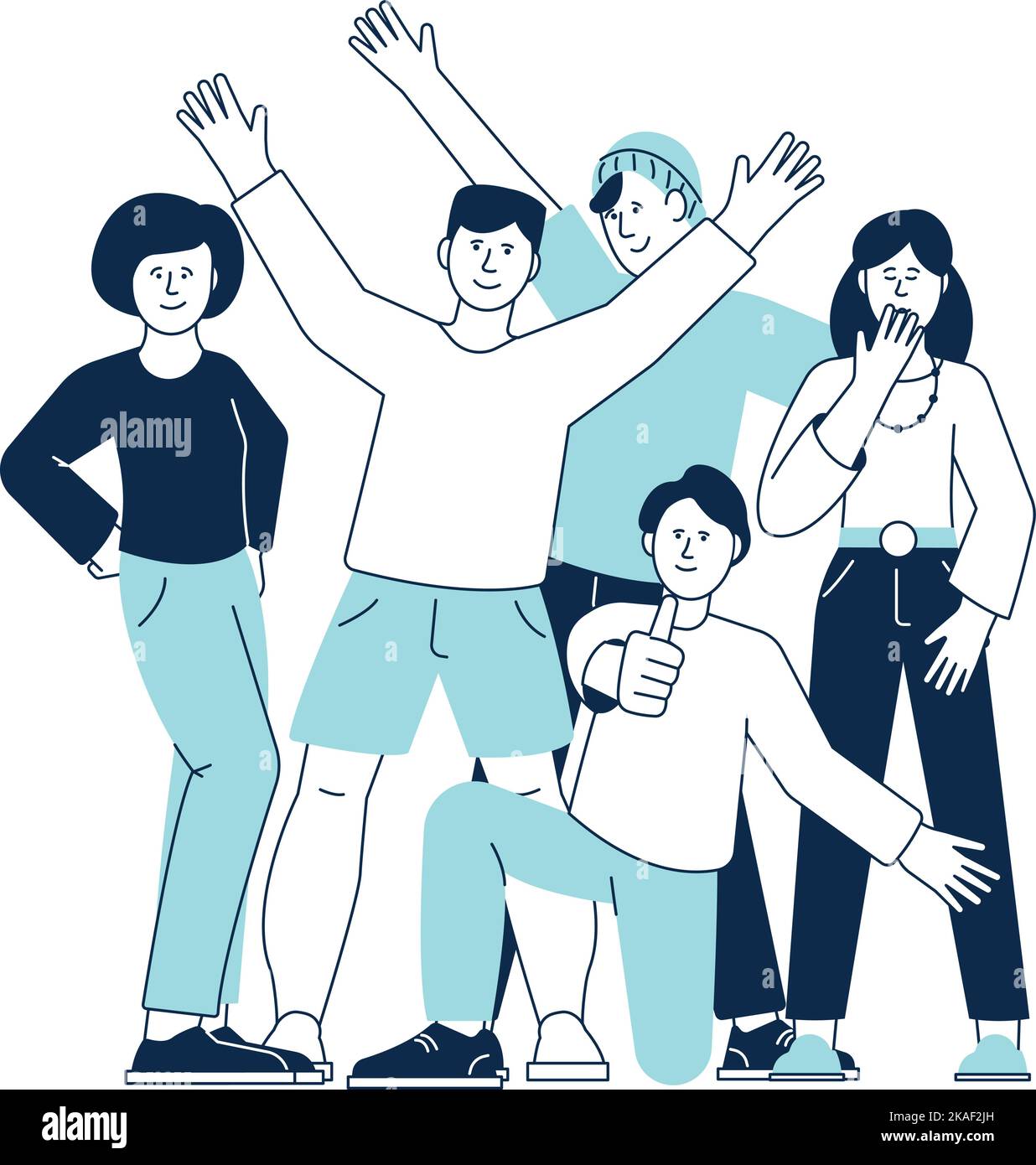 Friendship icon. Happy young people together. Friends meeting Stock ...