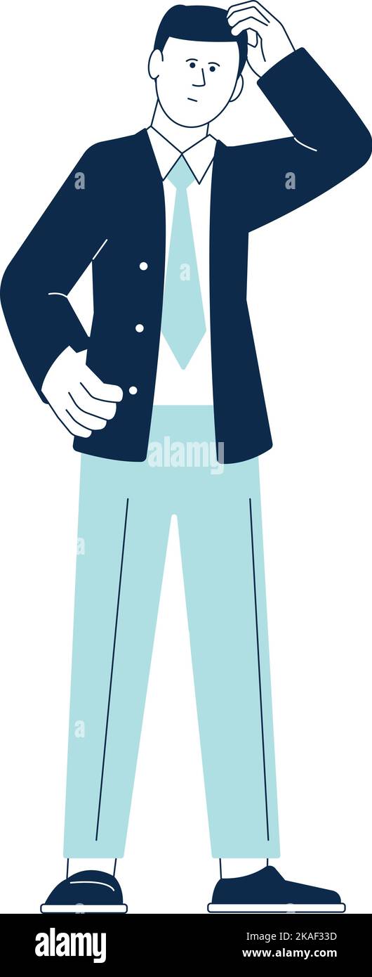 Thinking man icon. Working problem solving person Stock Vector Image ...