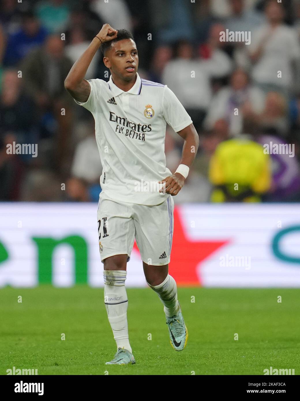 Rodrygo Goes of Real Madrid celebrates his goal during the UEFA ...