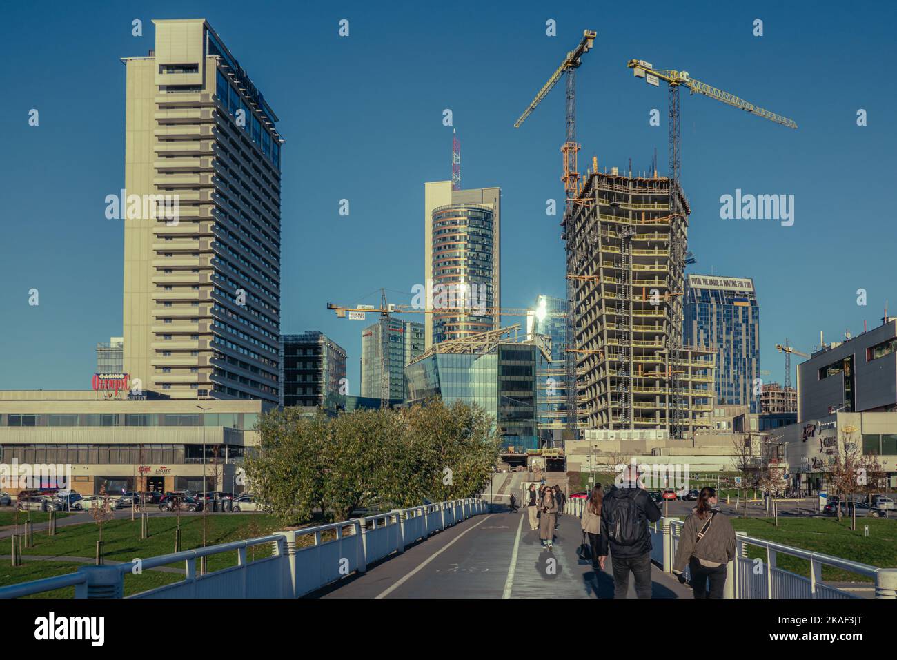 Vilnius, Lithuania - October 31, 2022: New construction site in center ...