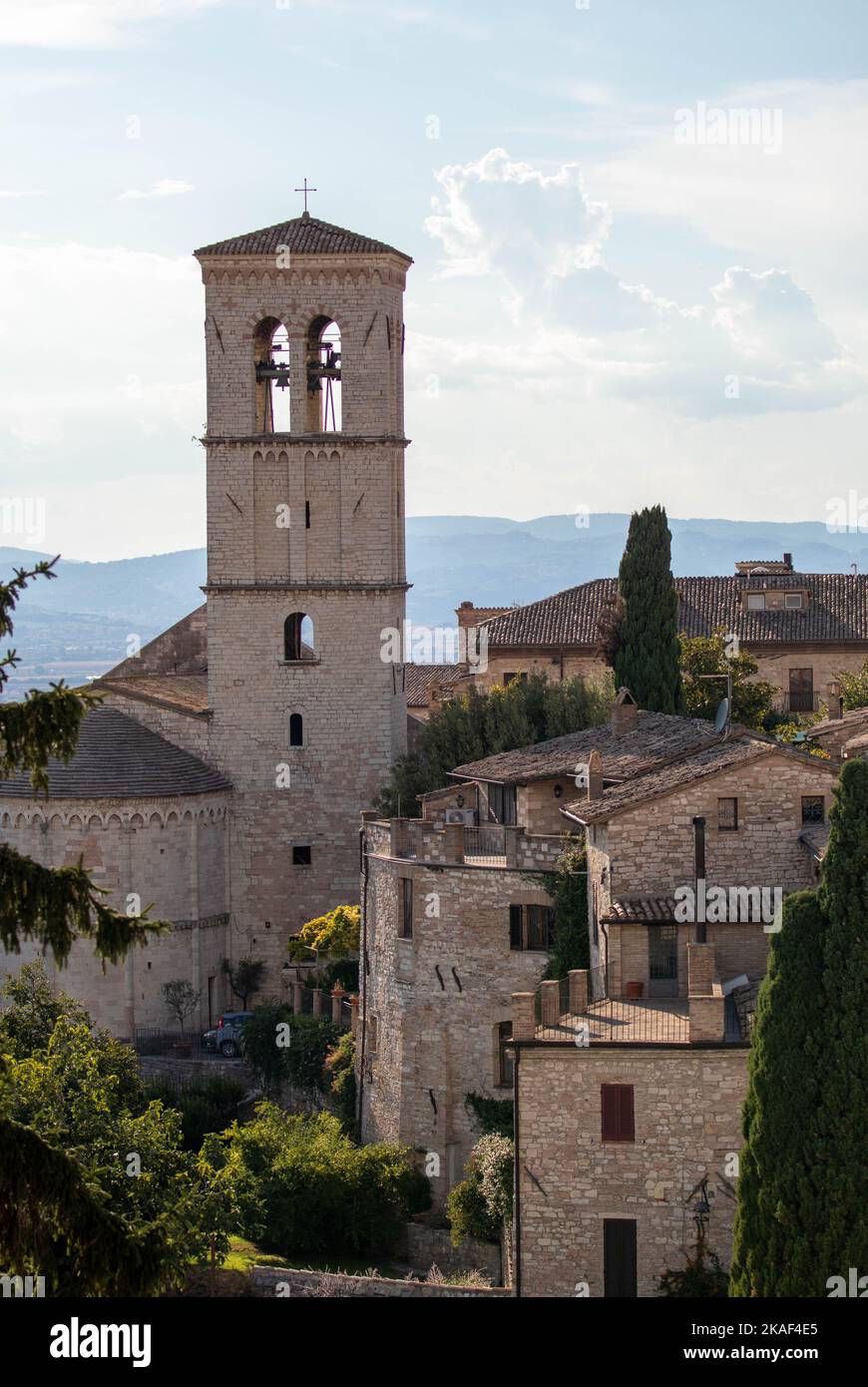 A vertical shot of the Assisi town in Italy Stock Photo - Alamy