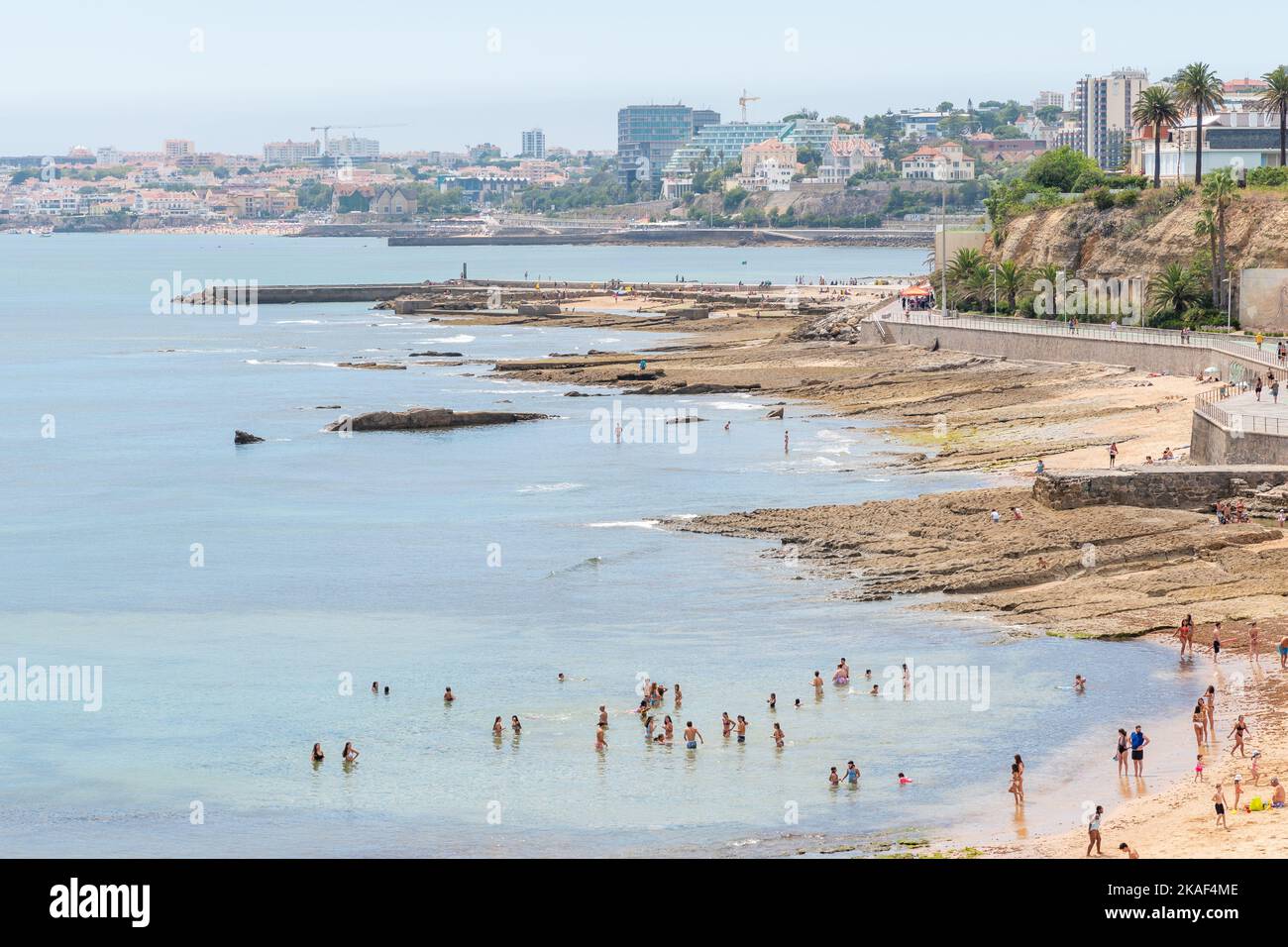 A drone shot of the beach of Poca and the Fort of Sao Teodosio da ...
