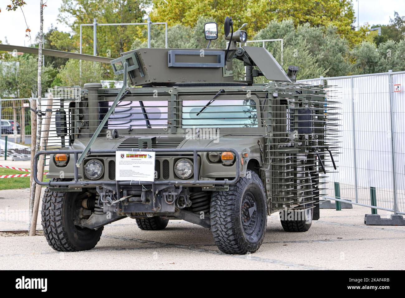 A high mobility multipurpose wheeled armored military vehicle (HMMWV ...