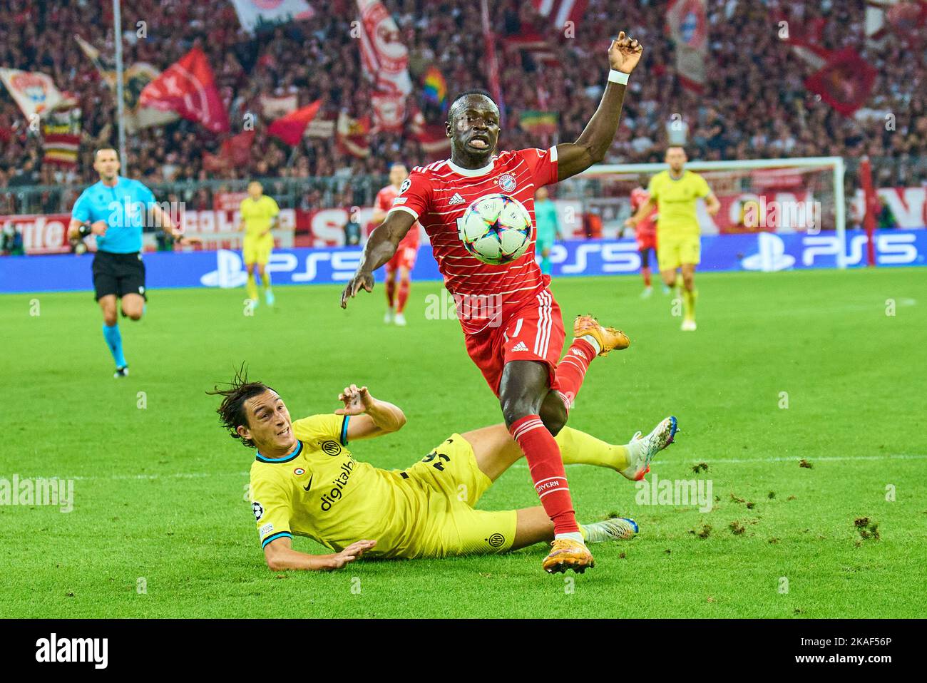 Munich, Germany. 01st Nov, 2022. Sadio Mane (FCB 17) compete for the ...