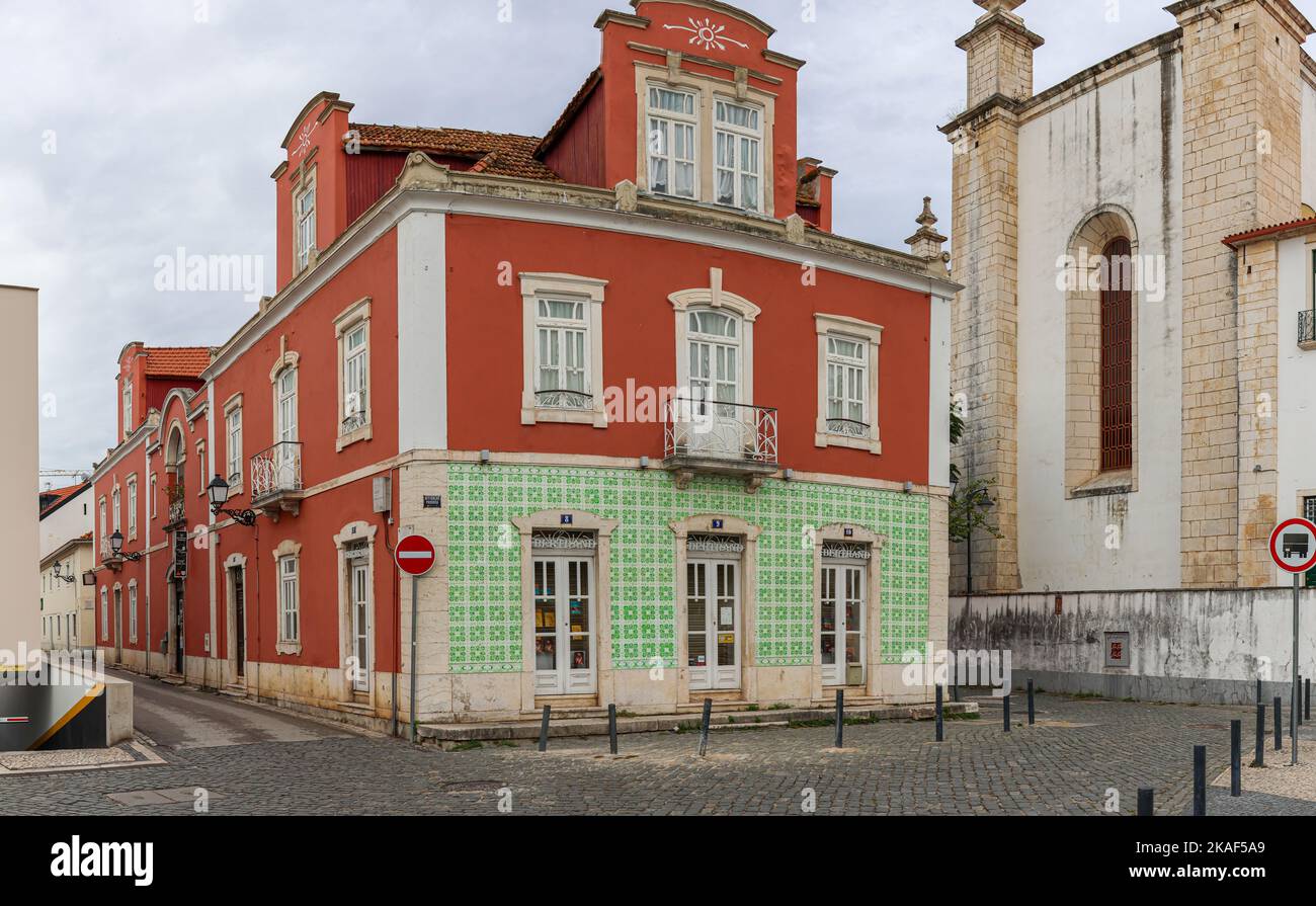 A red green Bertrand company bookstore building in the historic area of ...