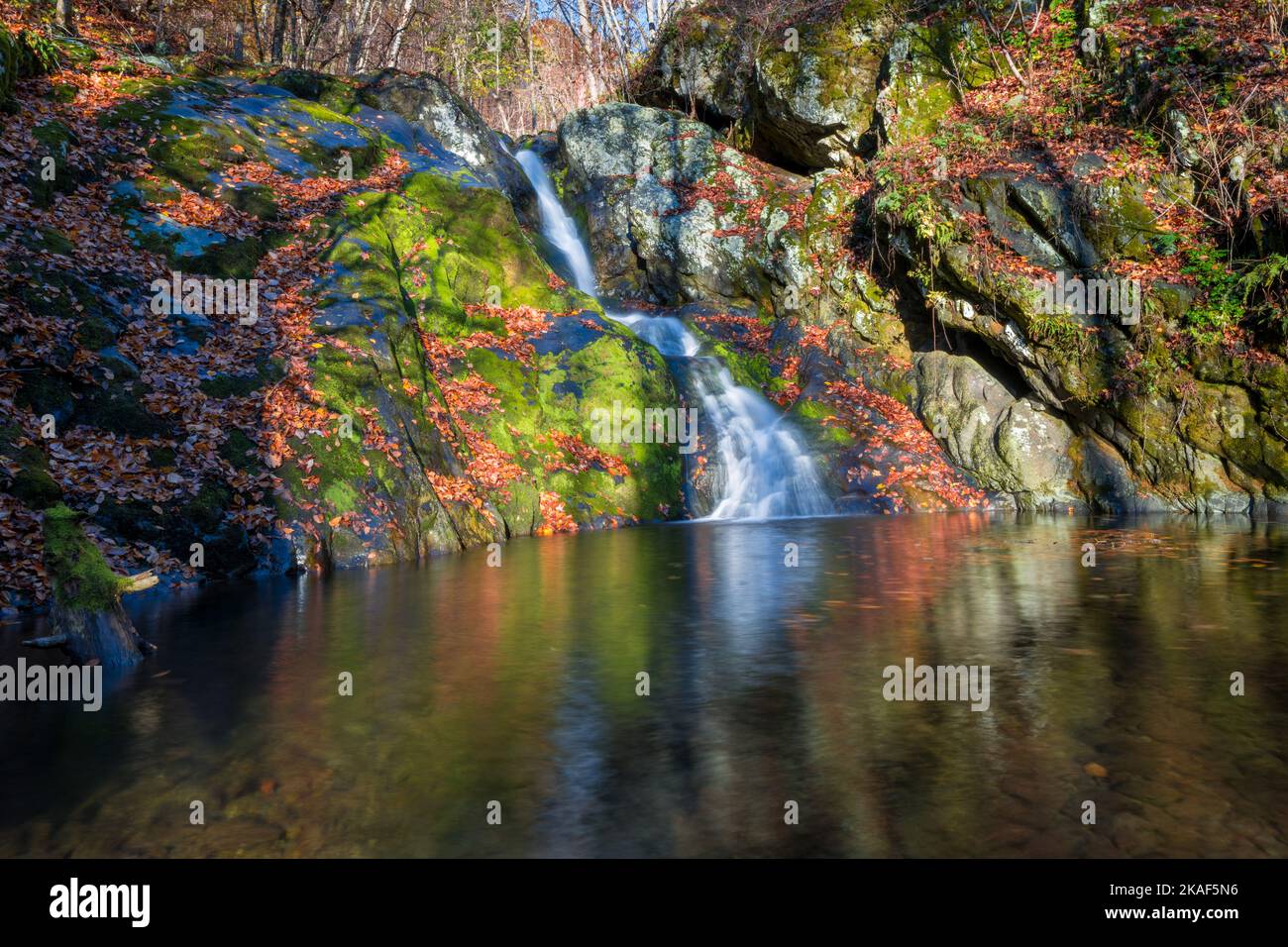 Fall colors and waterfalls in Shenandoah National Park Stock Photo - Alamy