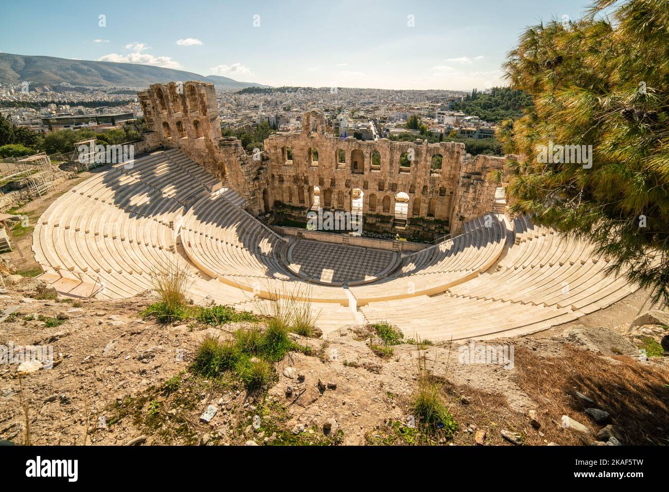 Odeon of Herodes Atticus, Acropolis of Athens, Greece Stock Photo - Alamy
