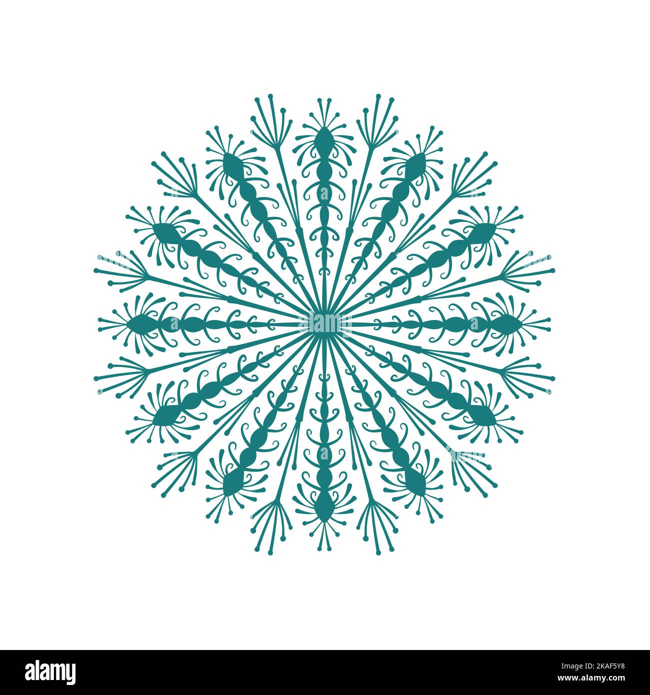 Ornamental lacy snowflake. Graphic design element. Vector illustration ...