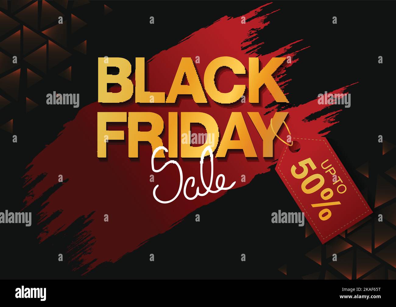 Black Friday limited sale offer. Dark background golden text lettering ...