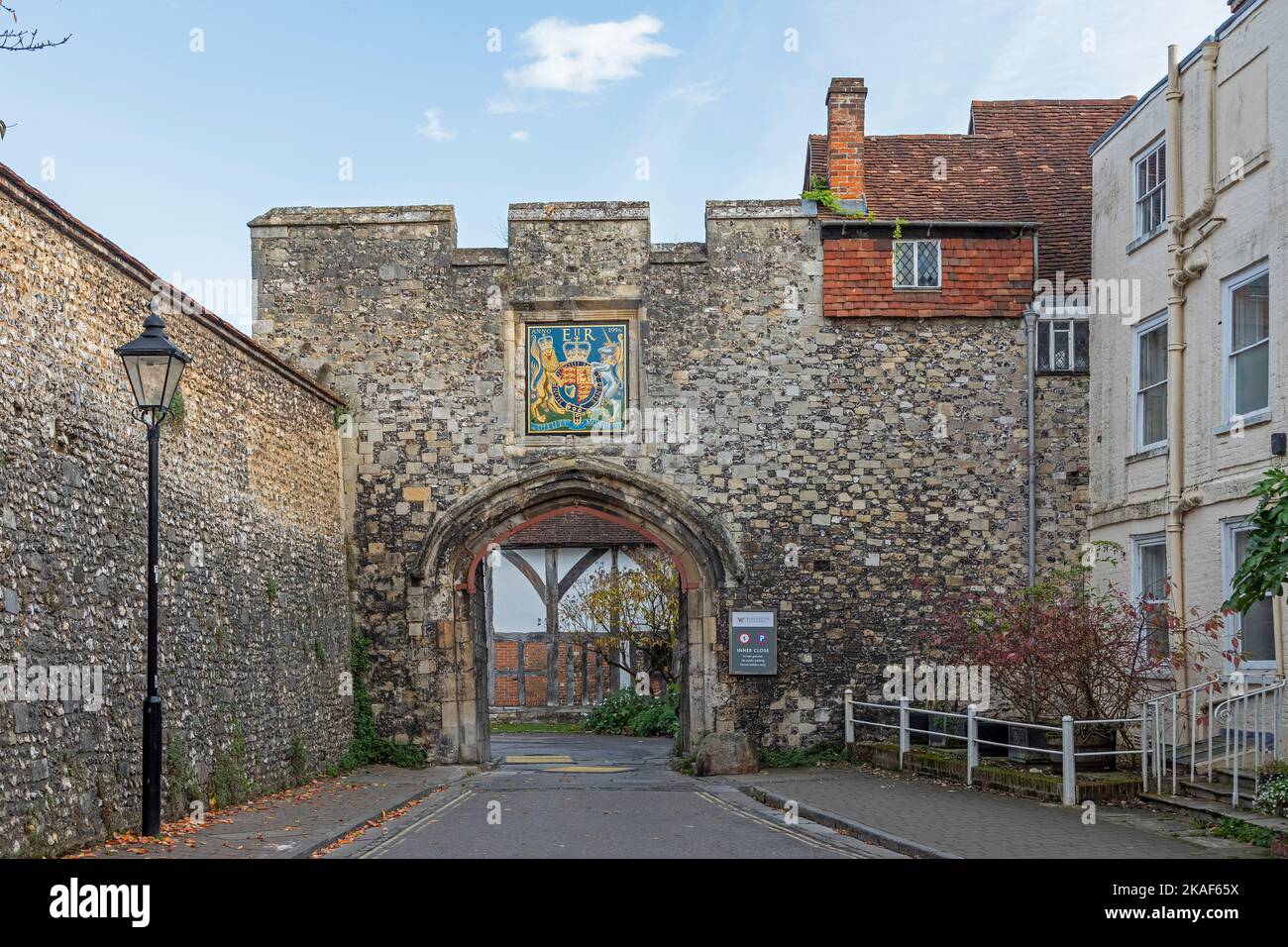 Priory Gate, Winchester, Hampshire, England, Great Britain Stock Photo ...