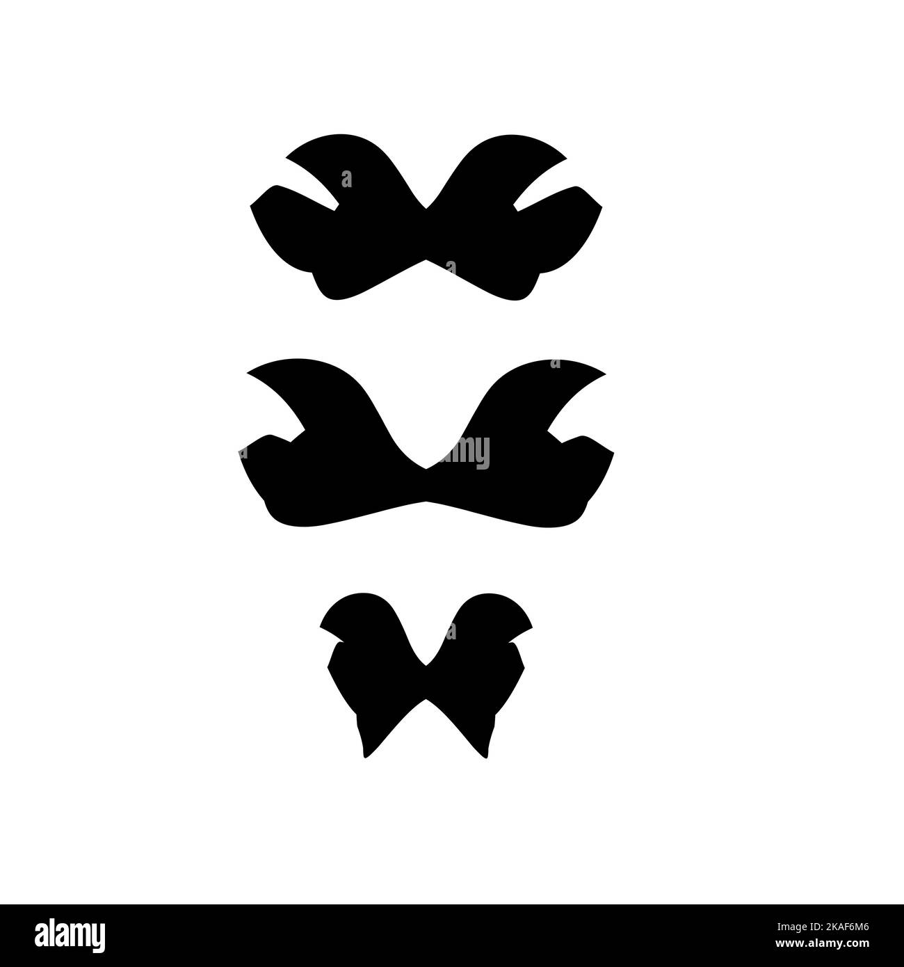 Set of black stylized ribbons. Vector illustration Stock Vector Image ...