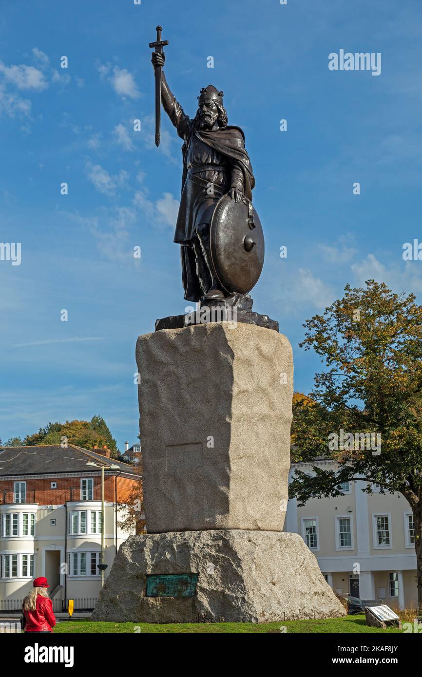 Statue of King Alfred the Great, Winchester, Hampshire, England, Great ...