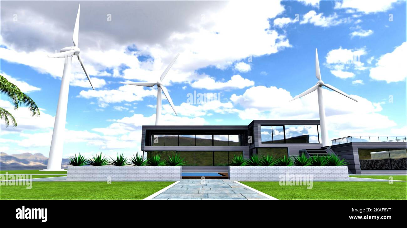 Amazing estate designed with the use of renewable energy sources. Low ...