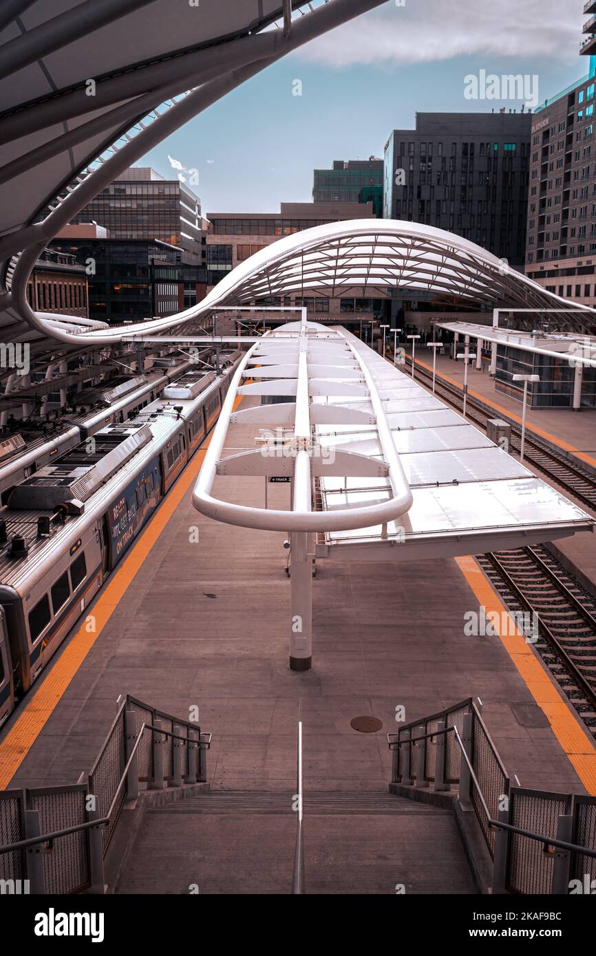 A vertical of inside the Union Station in Denver, USA Stock Photo - Alamy