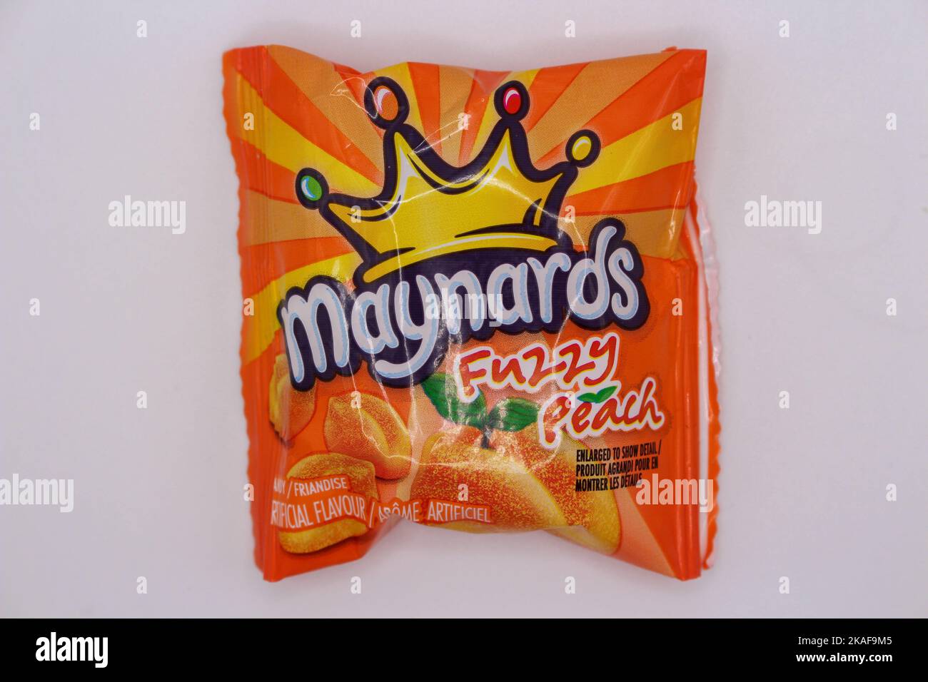 Maynards Fuzzy Peach Gummy Pack Stock Photo - Alamy