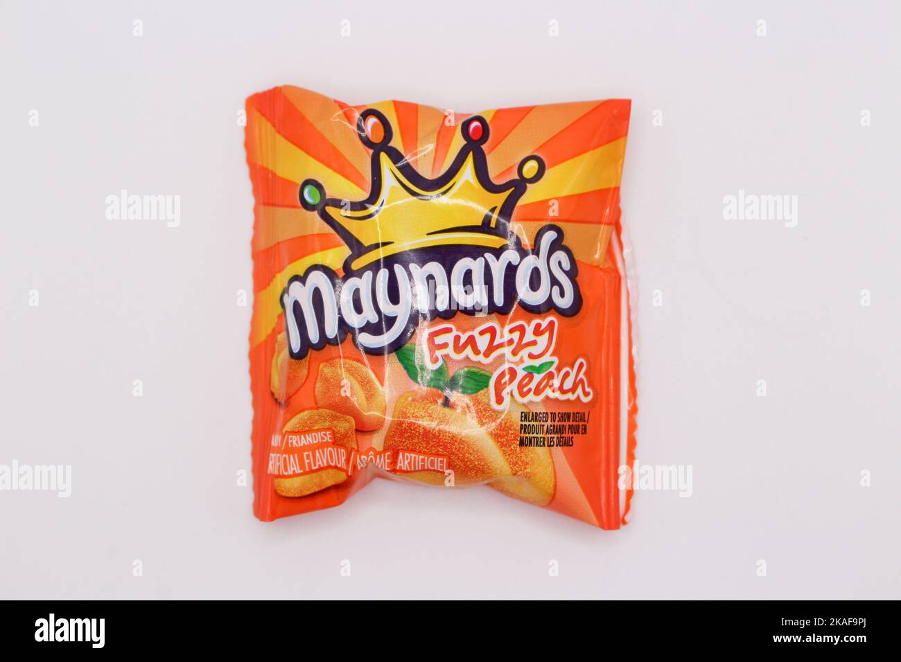 Maynards Fuzzy Peach Gummy Pack Stock Photo - Alamy