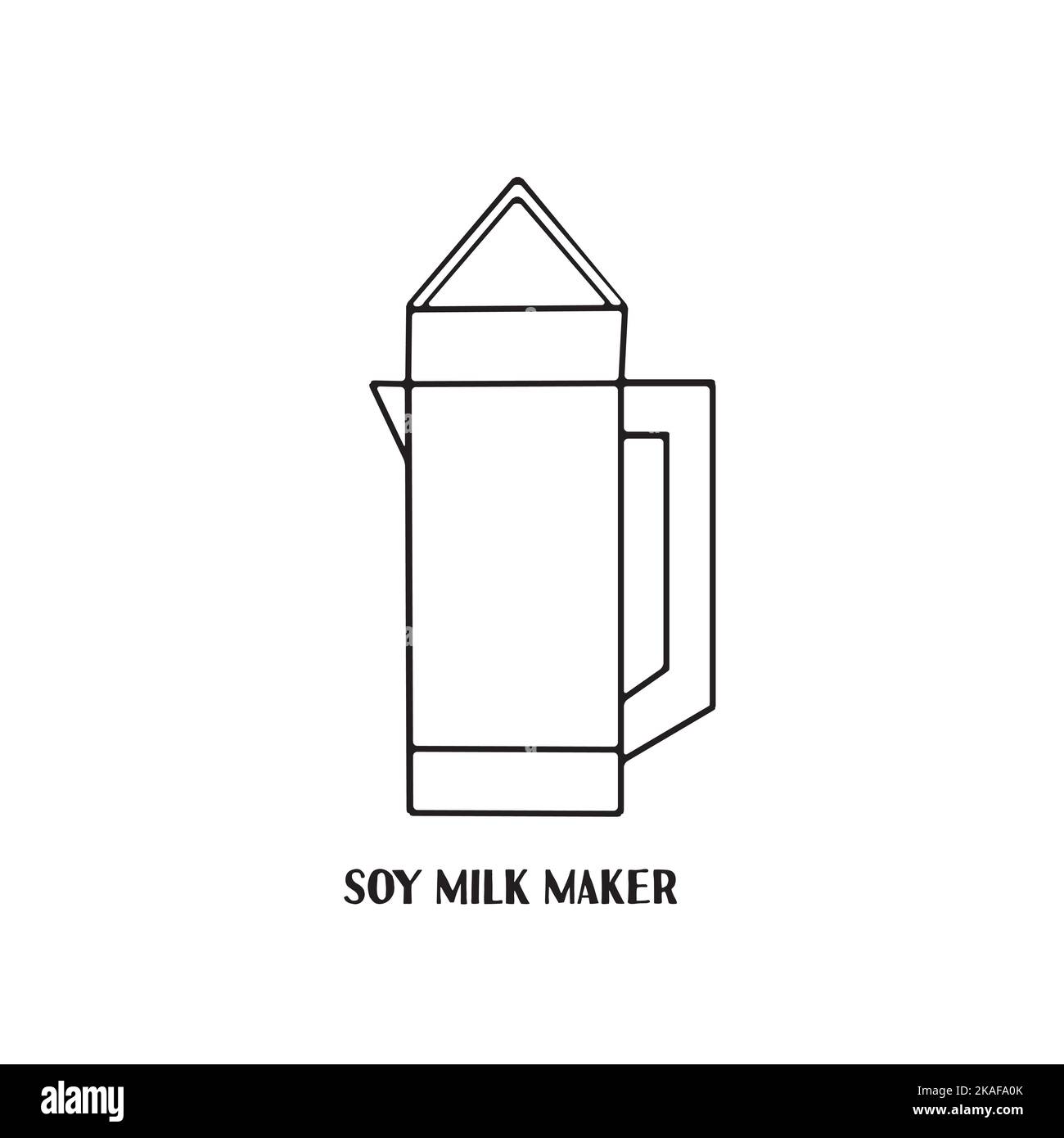 Soya milk maker icon. Kitchen device for milk, fresh drinks, smoothies ...