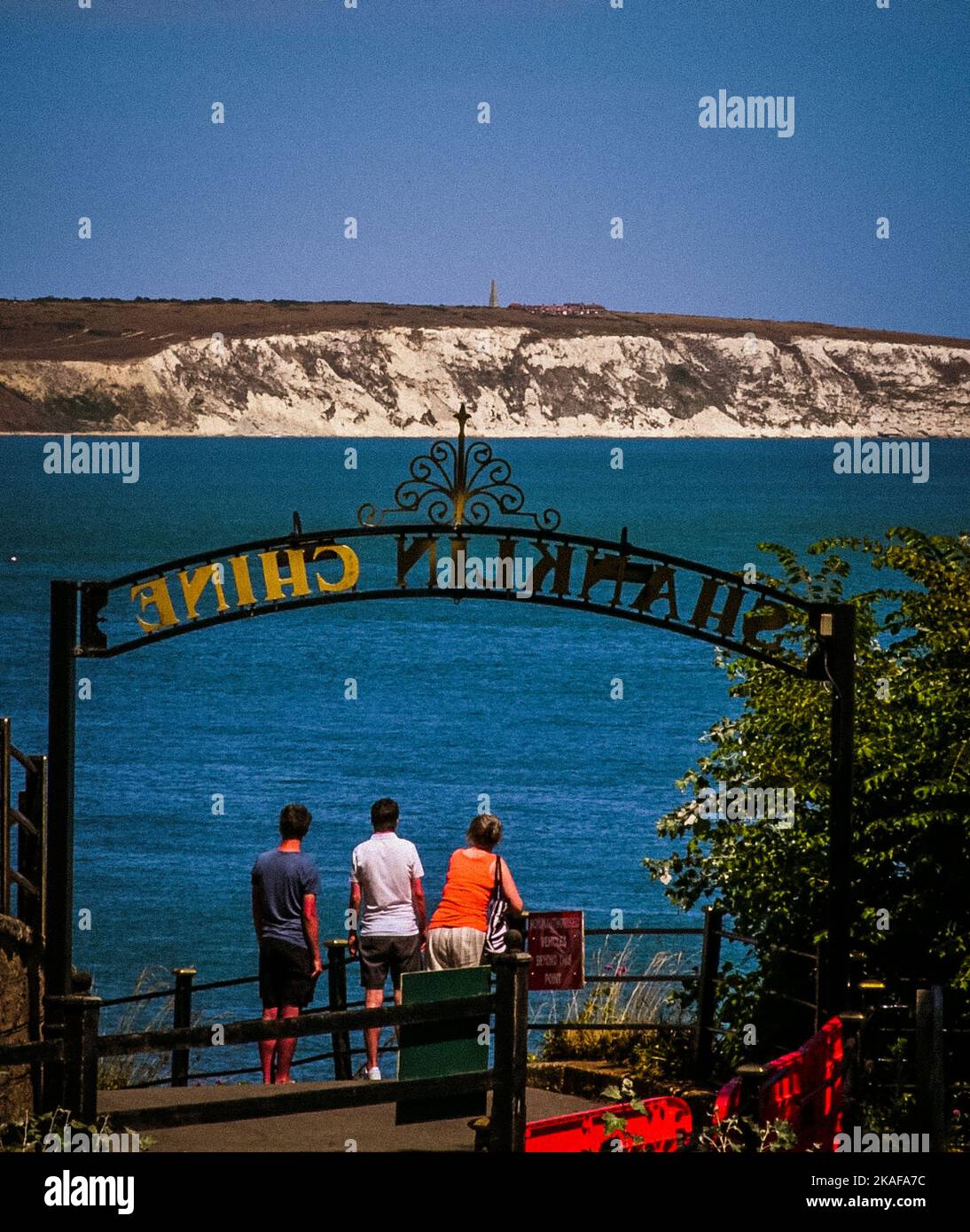 An old coastal village. Shanklin Chine, on the Isle of Wight, England ...