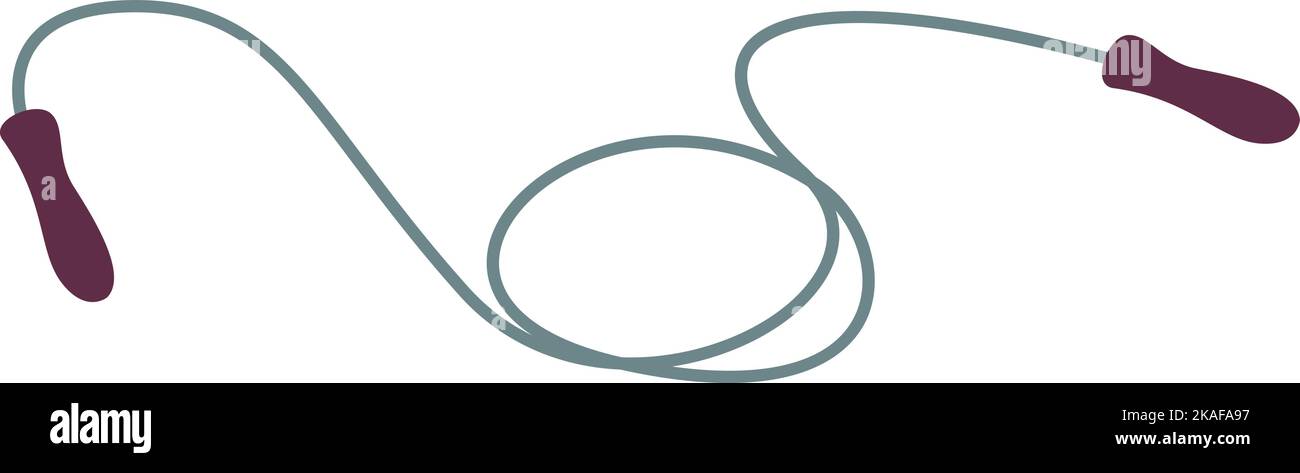 Skipping rope icon. Jumping exercise training equipment isolated on ...