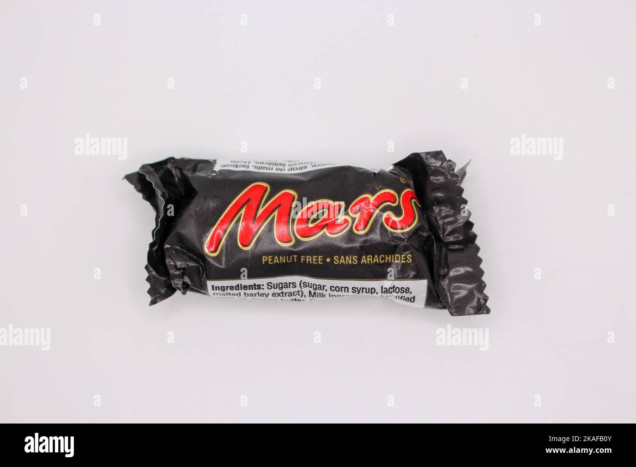 Small mars chocolate bar isolated in white background Stock Photo - Alamy