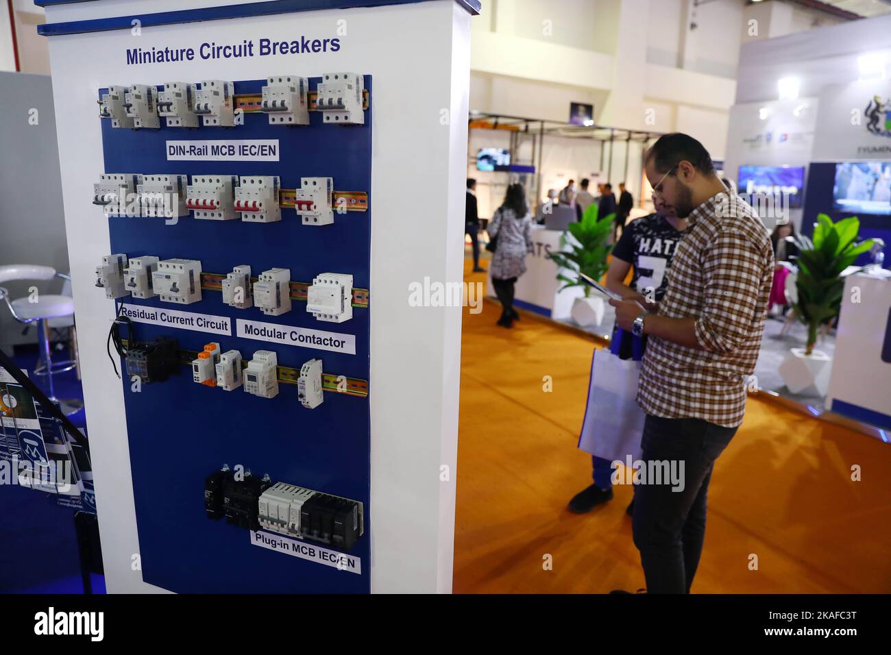 Cairo, Egypt. 31st Oct, 2022. People visit Egypt Energy expo in Cairo ...