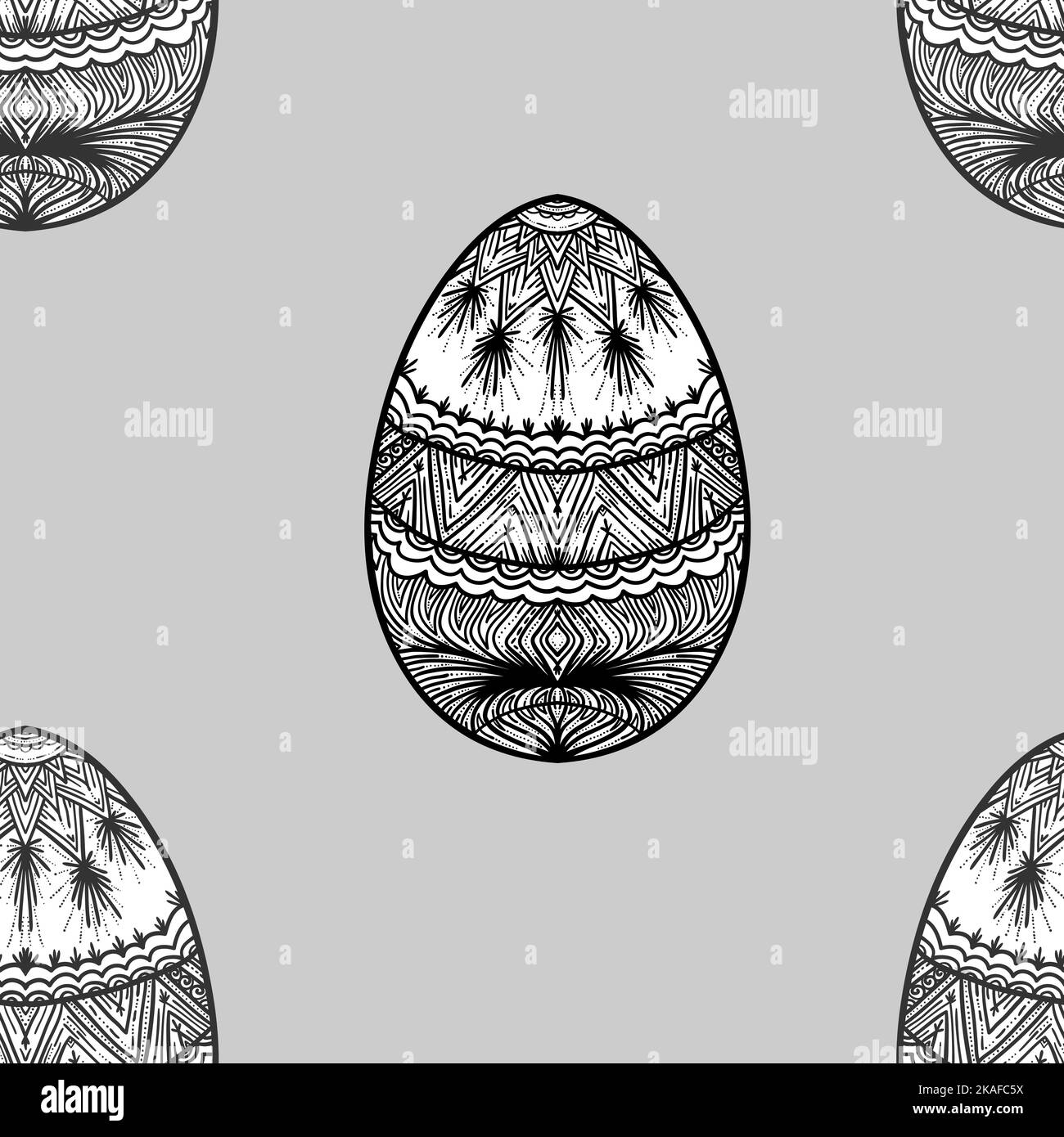Vintage easter seamless background Black and White Stock Photos ...