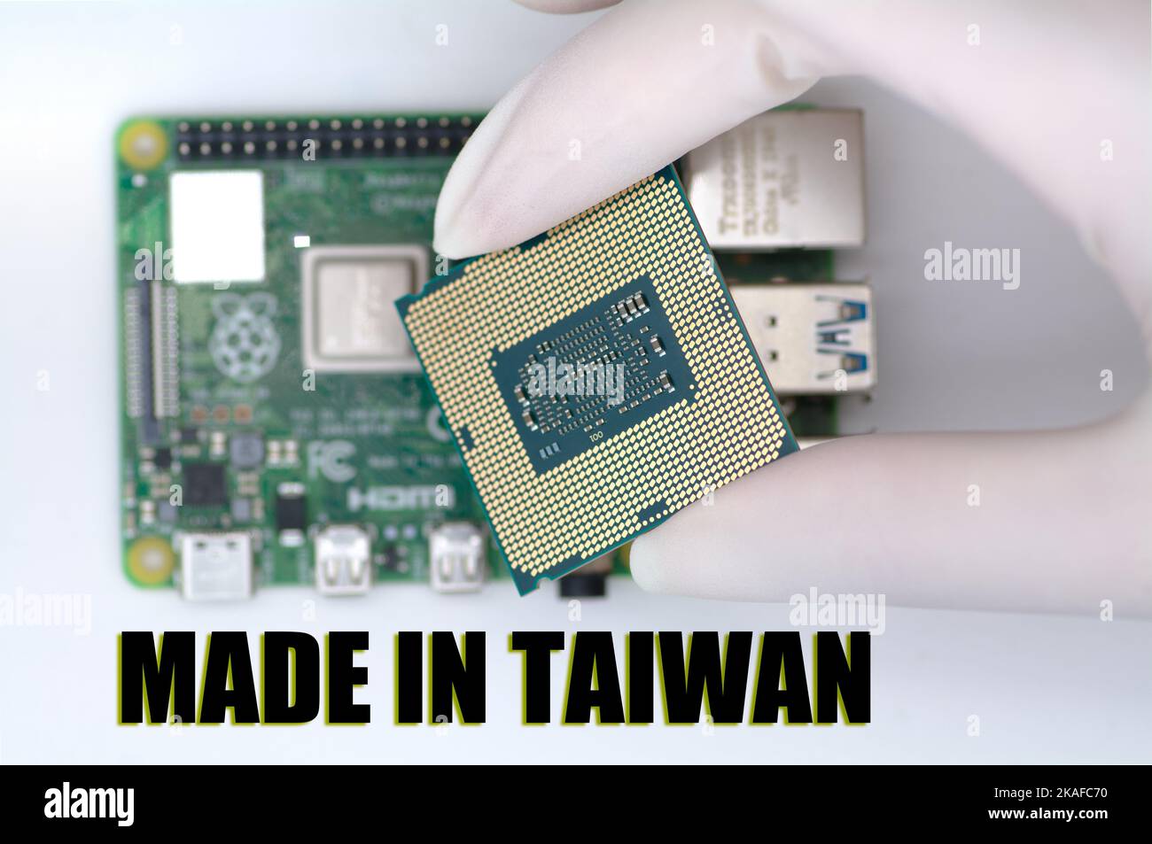Made in Taiwan war chip shortage global crisis Stock Photo - Alamy