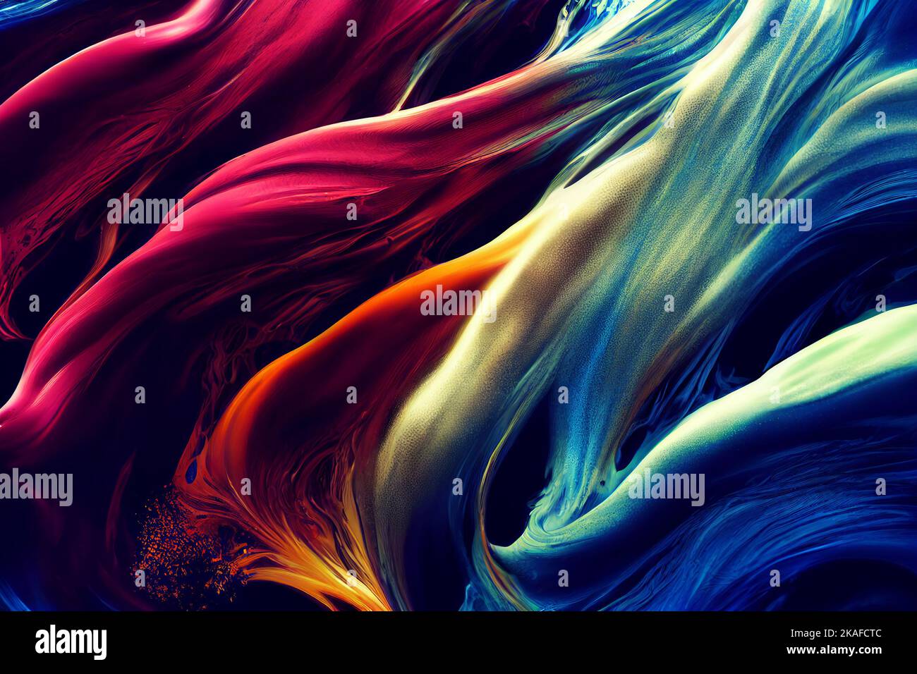 Spectacular image of liquid ink churning together with a realistic ...