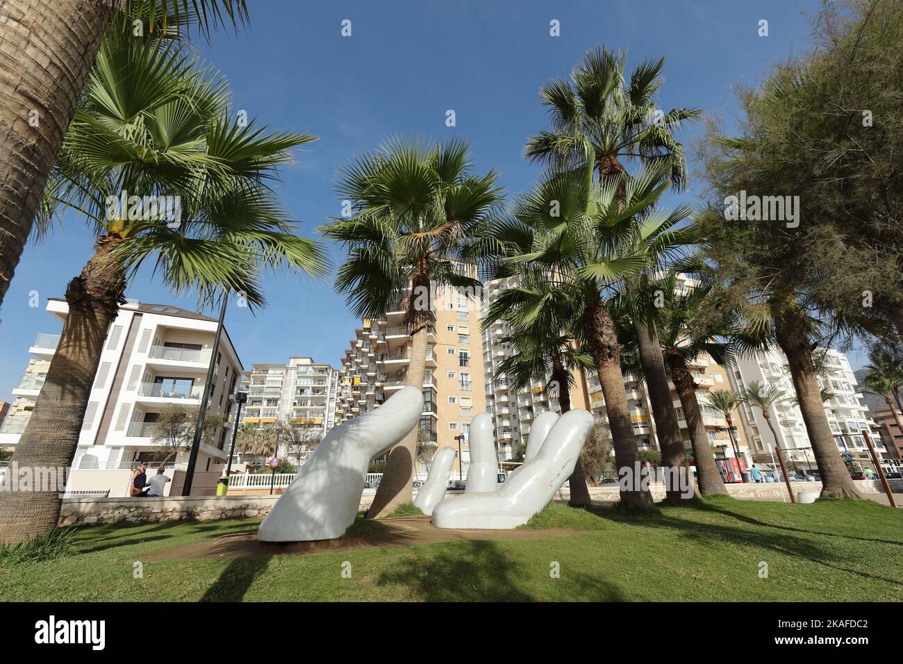The Open Hand sculpture, Fuengirola, Málaga, Spain Stock Photo - Alamy