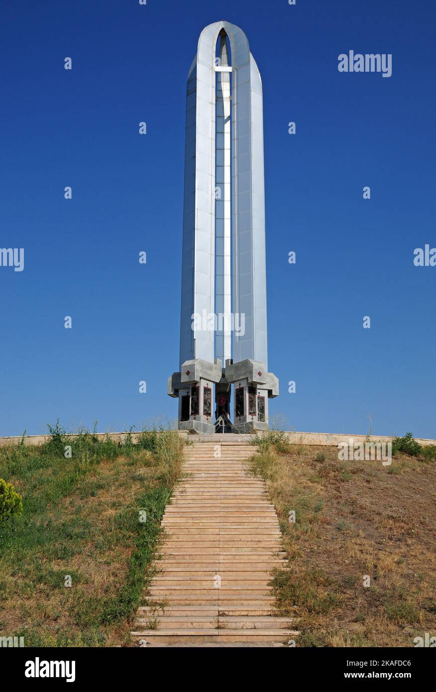 The Genocide Monument, located in Igdir, Turkey, was built to represent ...